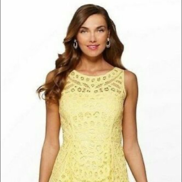Lilly Pulitzer | Dresses | Lilly Pulitzer Foley Starfruit Yellow Batt ...